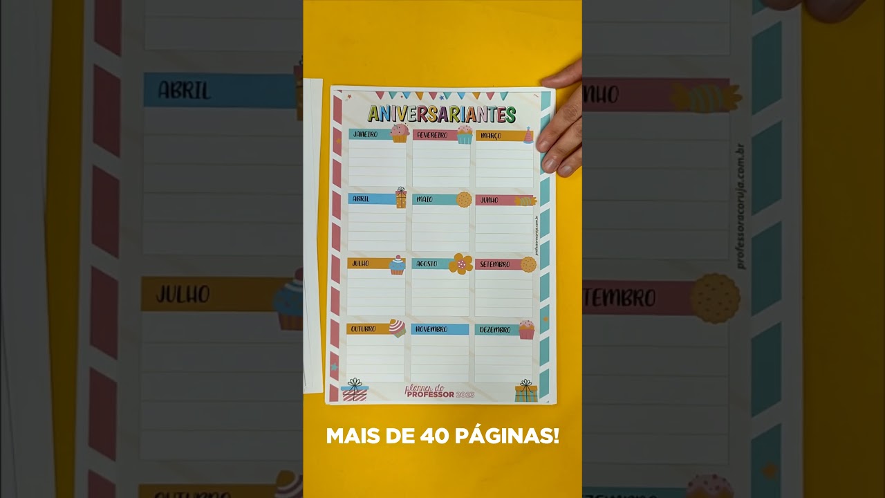 PLANNER DA PROFESSORA 2024 !