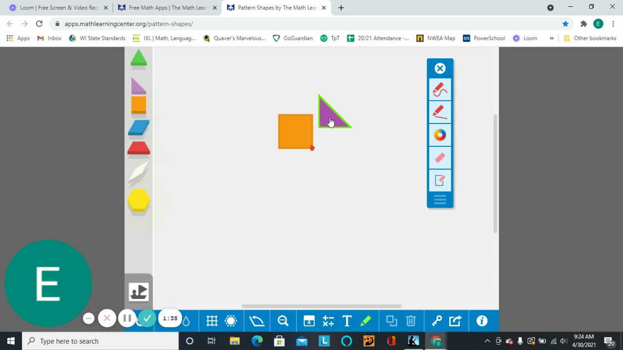 Math Learning Center- Pattern Blocks: Review