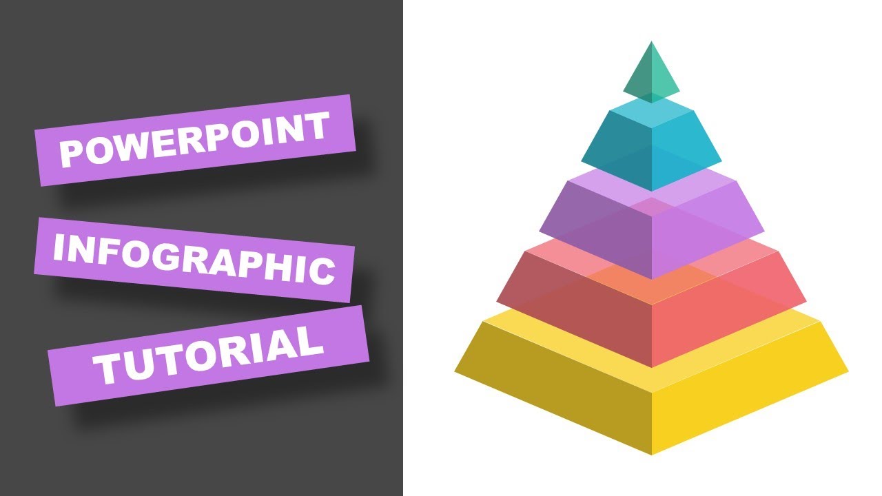 Create Transparent Pyramid Infographics With 5 Levels | PowerPoint Tutorial