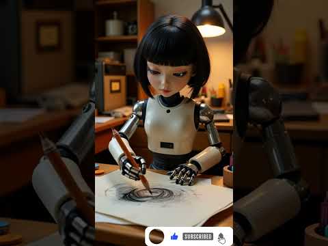 Mini Robot Girl Takes Art World by Storm with AI Drawing Skills