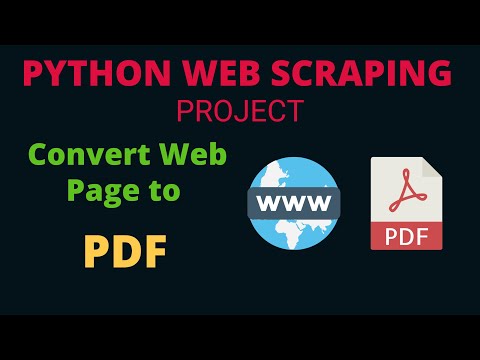 Python web scraping project - convert web page to pdf