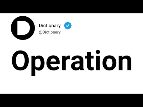 Operation Meaning In English