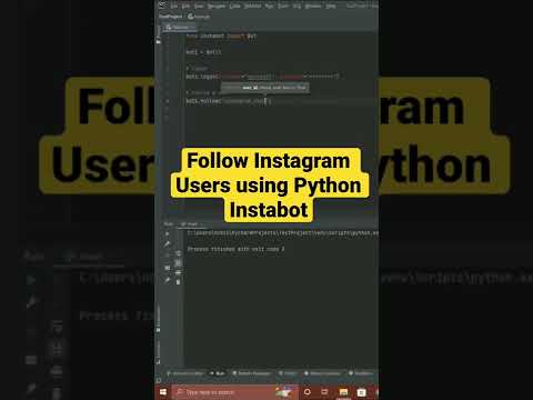Follow Instagram Users using Python Instabot