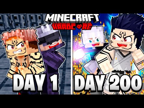 I Survived 200 Days as GOJO & SUKUNA in Jujutsu Kaisen Minecraft! [FULL MOVIE]