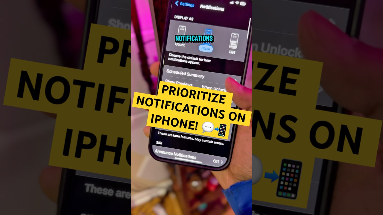 How to PRIORITIZE notifications on iPhone in  iOS 18.4! 💬📲 #iphone #apple #ios