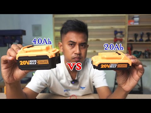 apakah baterai kapasitas lebih besar akan menambah performa powertools? 4.0ah vs 2.0ah