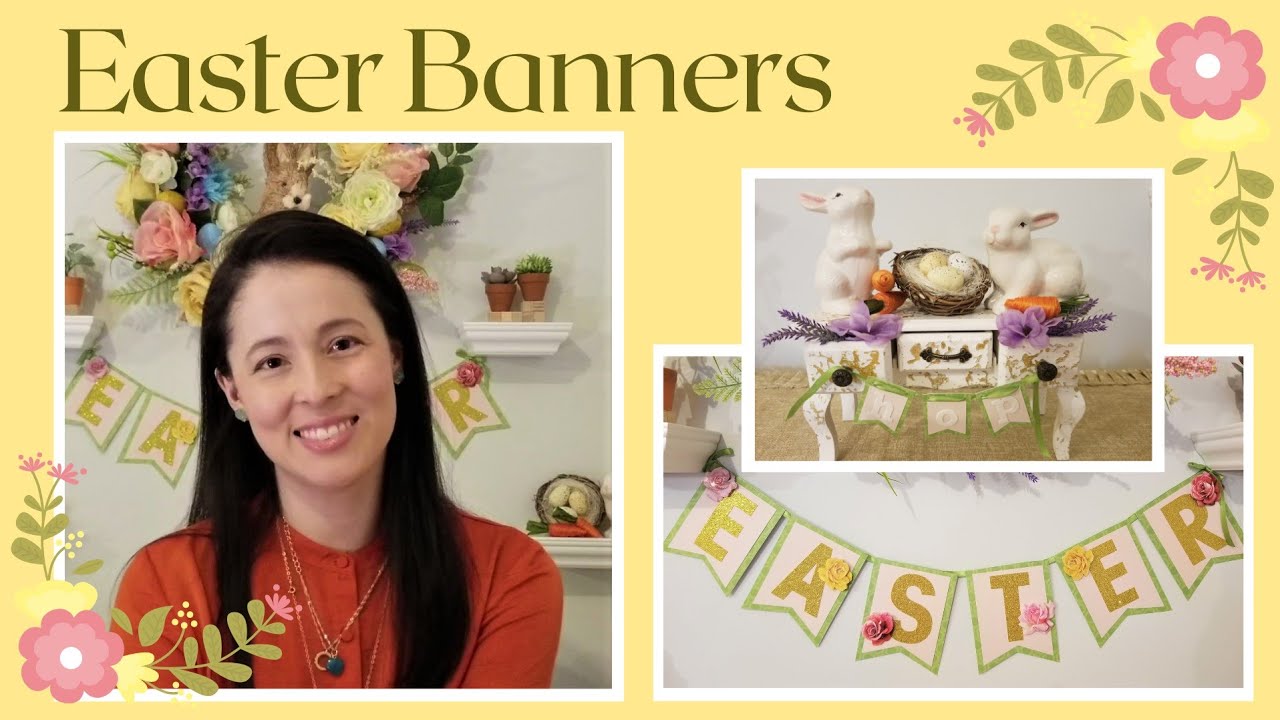 Easter Paper Banner with Free Template