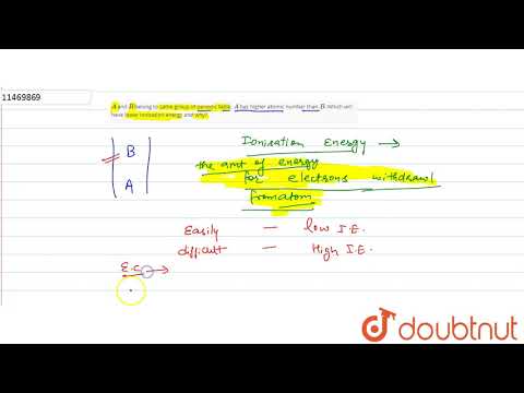 `A` and `B` belong to same group of periodic table. `A` has higher atomic number than `B`. Which