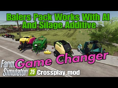 Balers Pack Works With Ai And Silage Additive / FS25 crossplay mod
