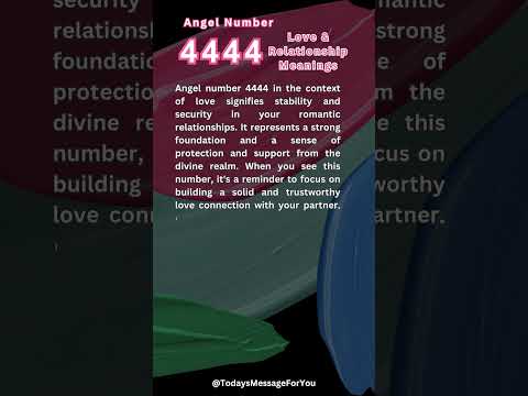 😇 Angel Numbers 4444 Meaning for Love & Relationship