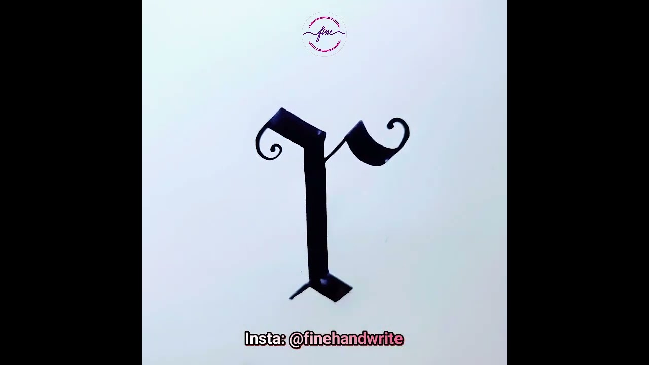 How to write Gothic Alphabet | Handwriting | Letter r