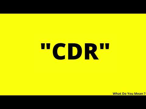 CDR Full Form || What is CDR ?