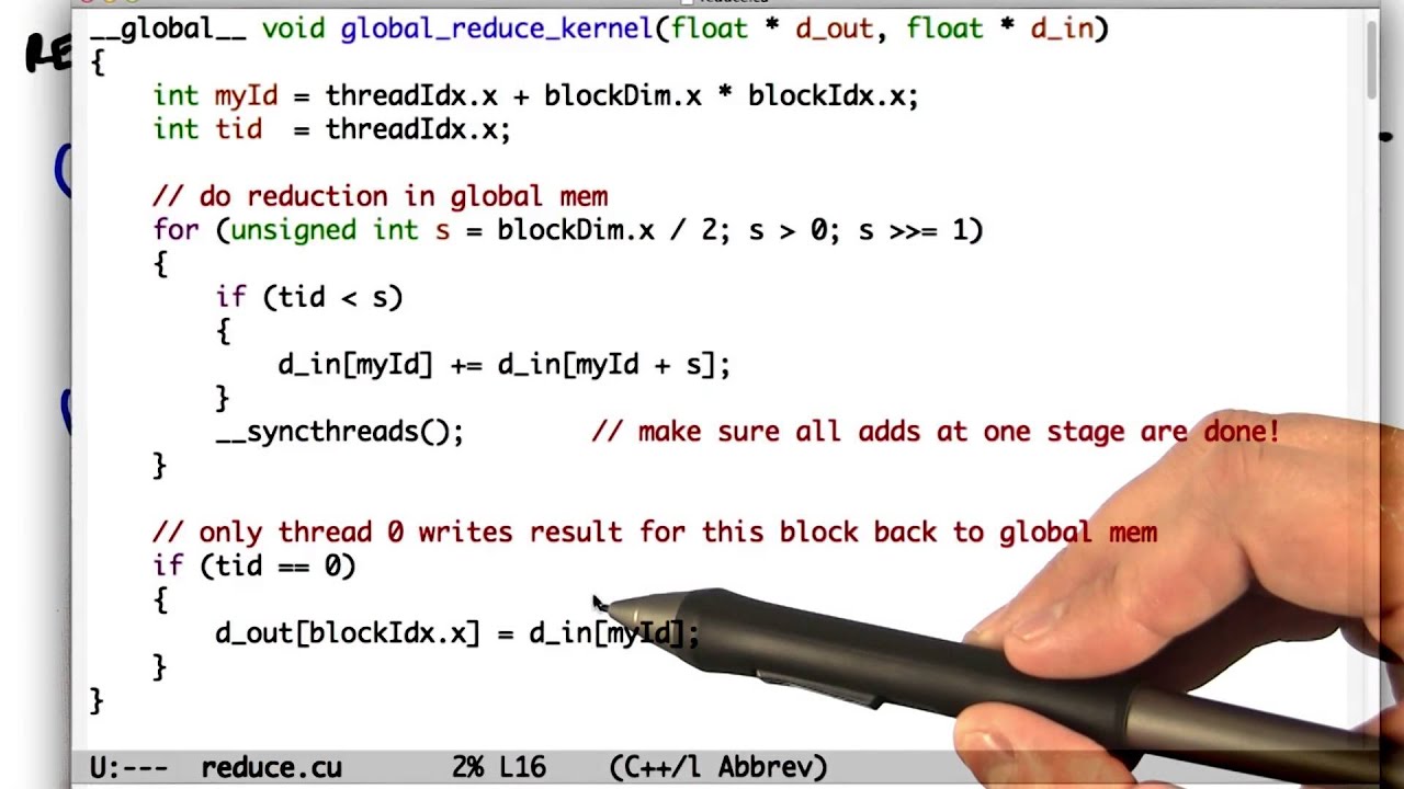 Reduction Using Global and Shared Memory - Intro to Parallel Programming
