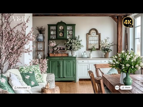 Timeless Spring Home Ideas: Vintage French Country Decor, Green Accents & Modern Farmhouse