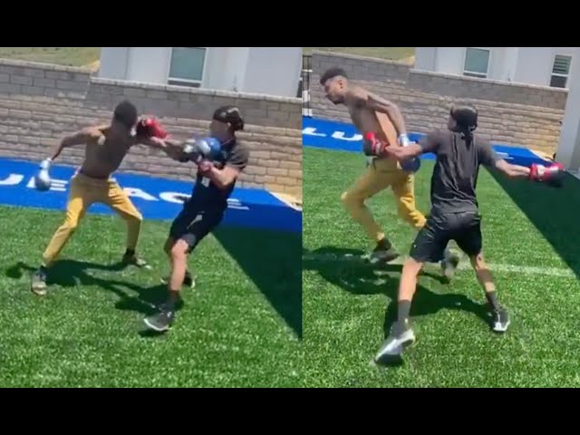 Who is Blueface boxing in his first fight?