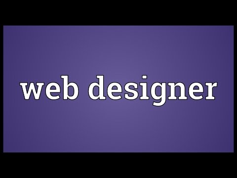 Web designer Meaning
