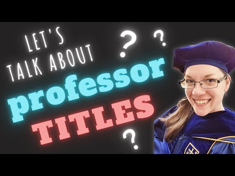 WHAT SHOULD I CALL MY PROF?? The ultimate guide to college professor titles. 🎓