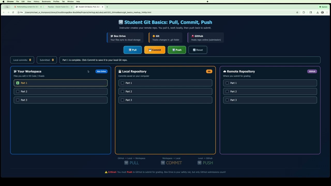 Git & GitHub Workflow for Digital Logic Lab