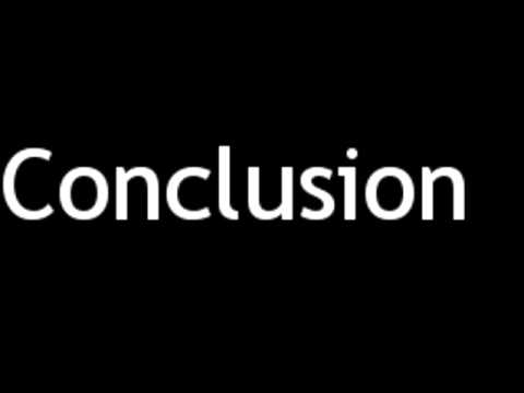 How to Pronounce Conclusion