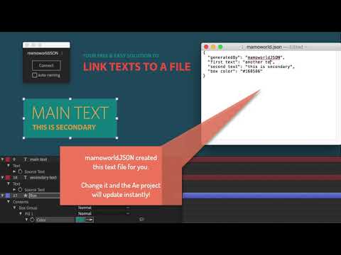 Link Texts & Colors to a JSON text file in After Effects (Micro-Tutorial)