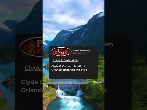 Clyde E. Garland, Sr. - Postell's Mortuary Obituaries #shorts