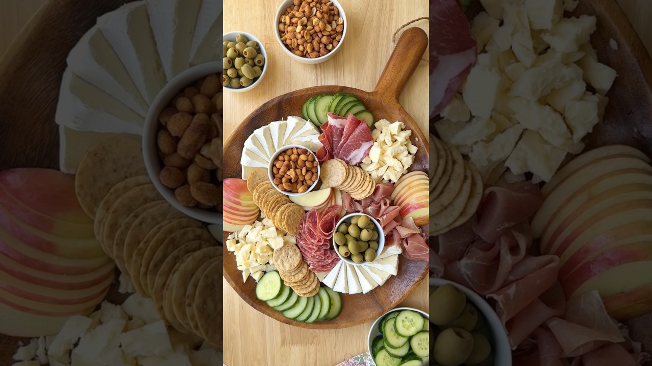 Head to the comments for my guide to making a charcuterie & cheese board at #TraderJoes on a budget.