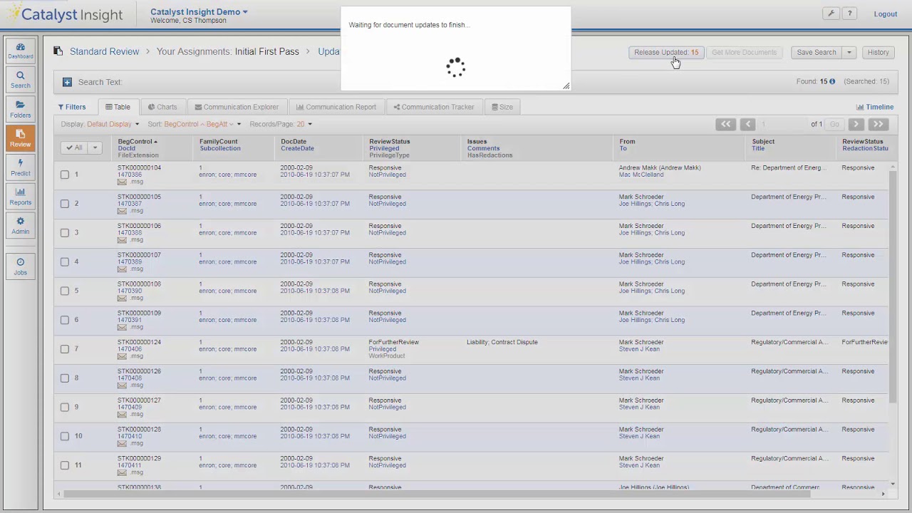 Catalyst Insight Tutorial: Accessing Documents