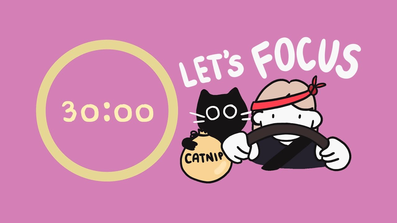 Pomodoro Timer 4x30min | for ADHD focus 🔥 GTA