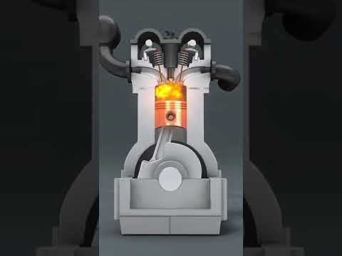 How Car engine works?Four-stroke engine mechanism in 3D animation. #automobile #animation #mechanic