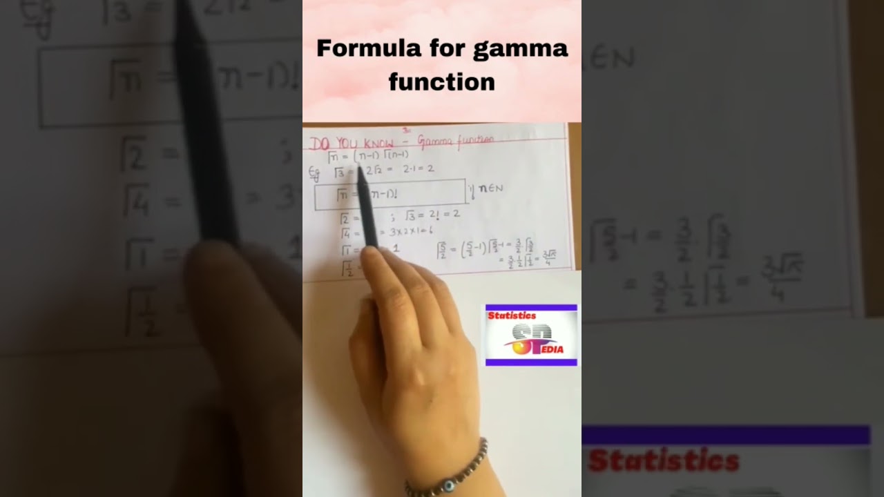 #2 different formulas of gamma function#maths #statistics #shorts # gamma function