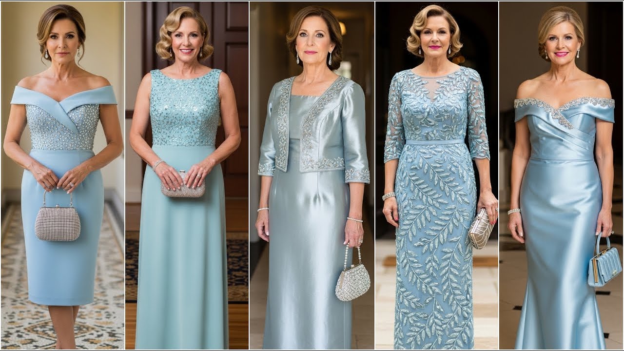 Light Blue Formal Dresses for Mother of the Bride - Elegant Wedding Dresses in Light Blue