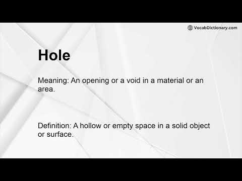 Hole Meaning