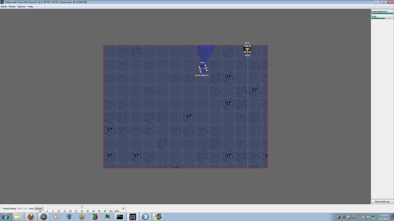 Robocode - headingBearing vs Walls