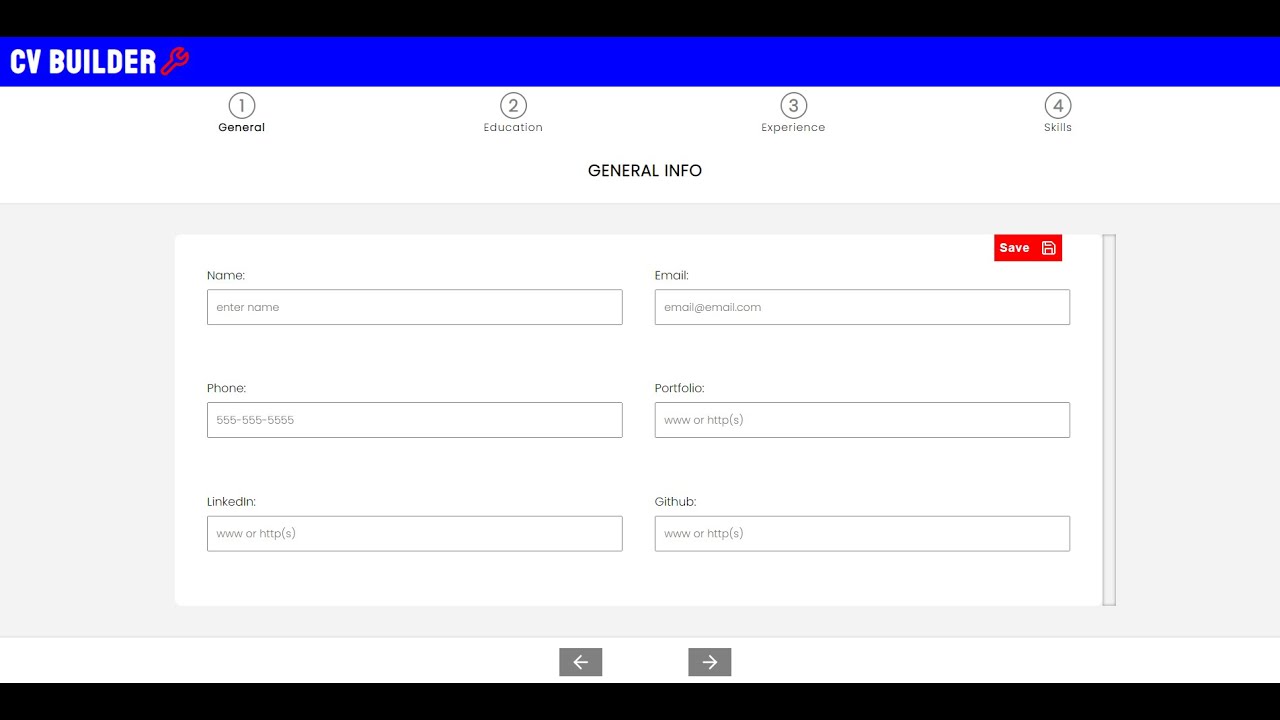 CV Builder Demo - Complete