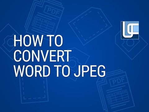 How to convert Word to JPEG