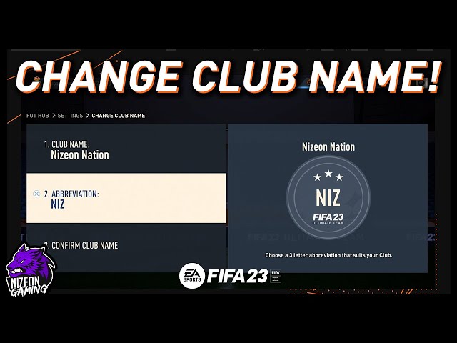 FIFA 23 guide: How to change your club name in Ultimate Team?