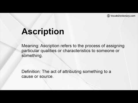 Ascription Meaning