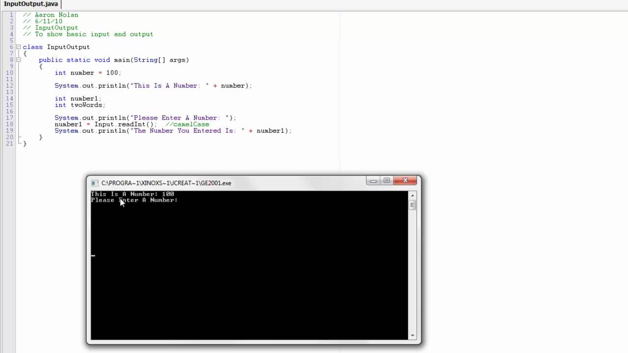 Introduction - Basic Input and Output