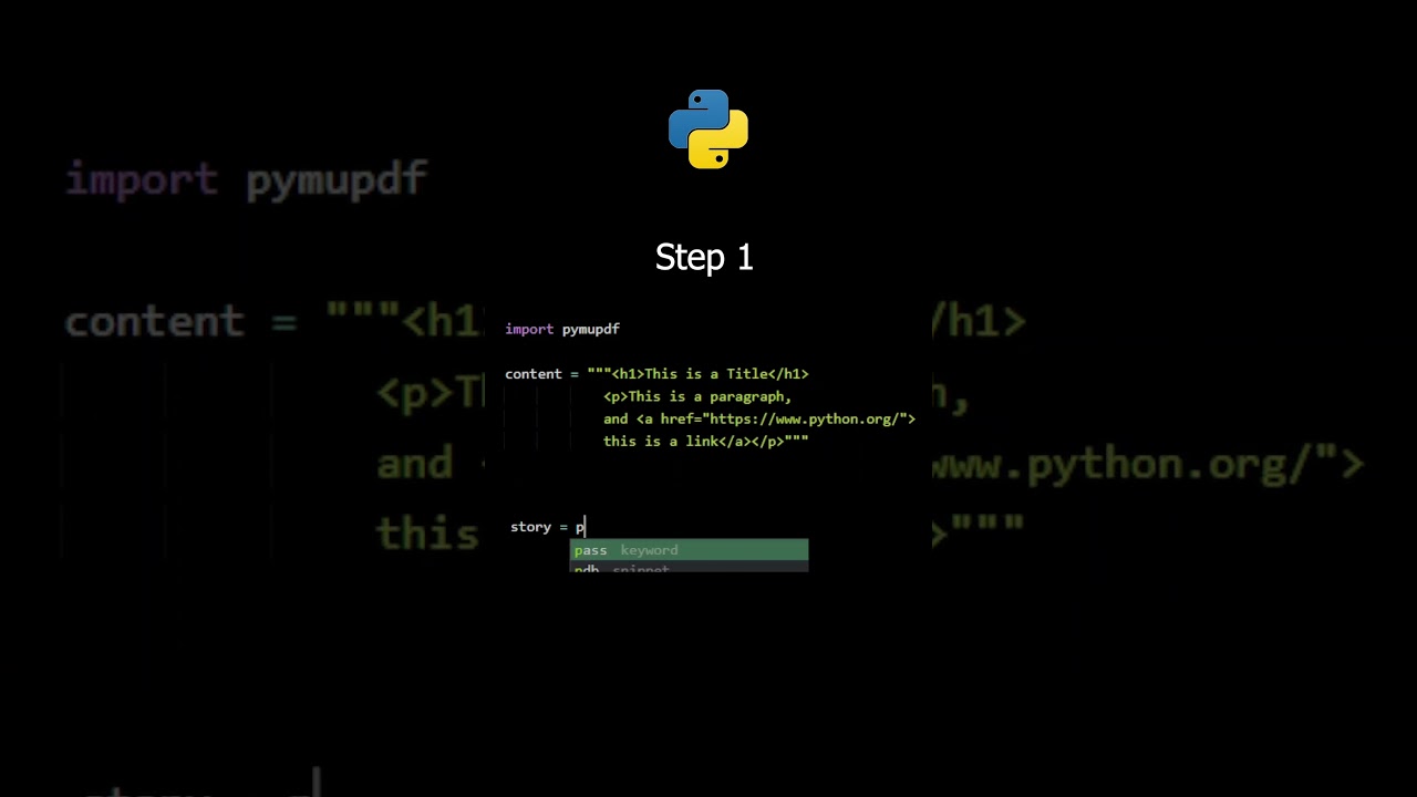 How to Add HTML Content to PDFs Using PyMuPDF Stories in Python #documentautomation #pythoncoding