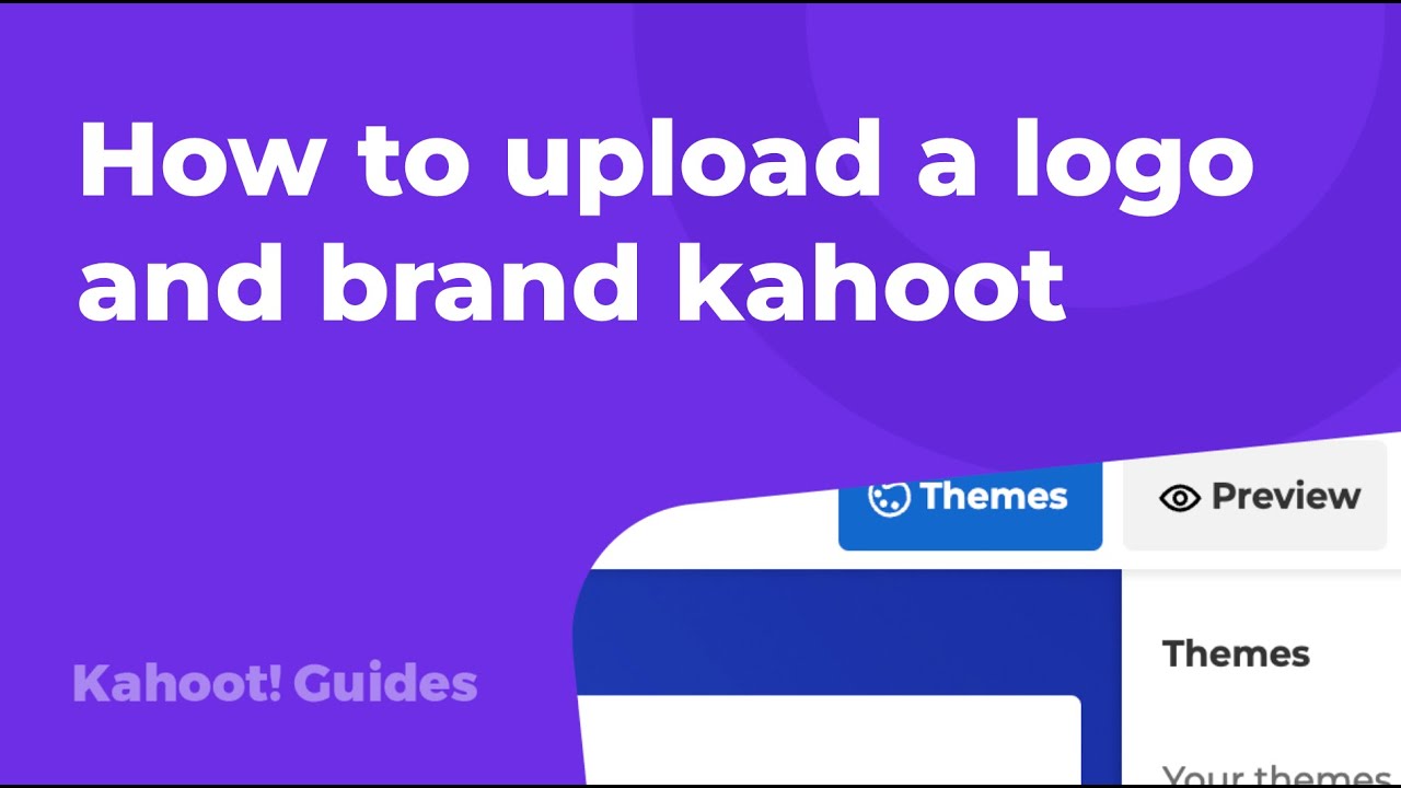 How to upload a logo and brand kahoot