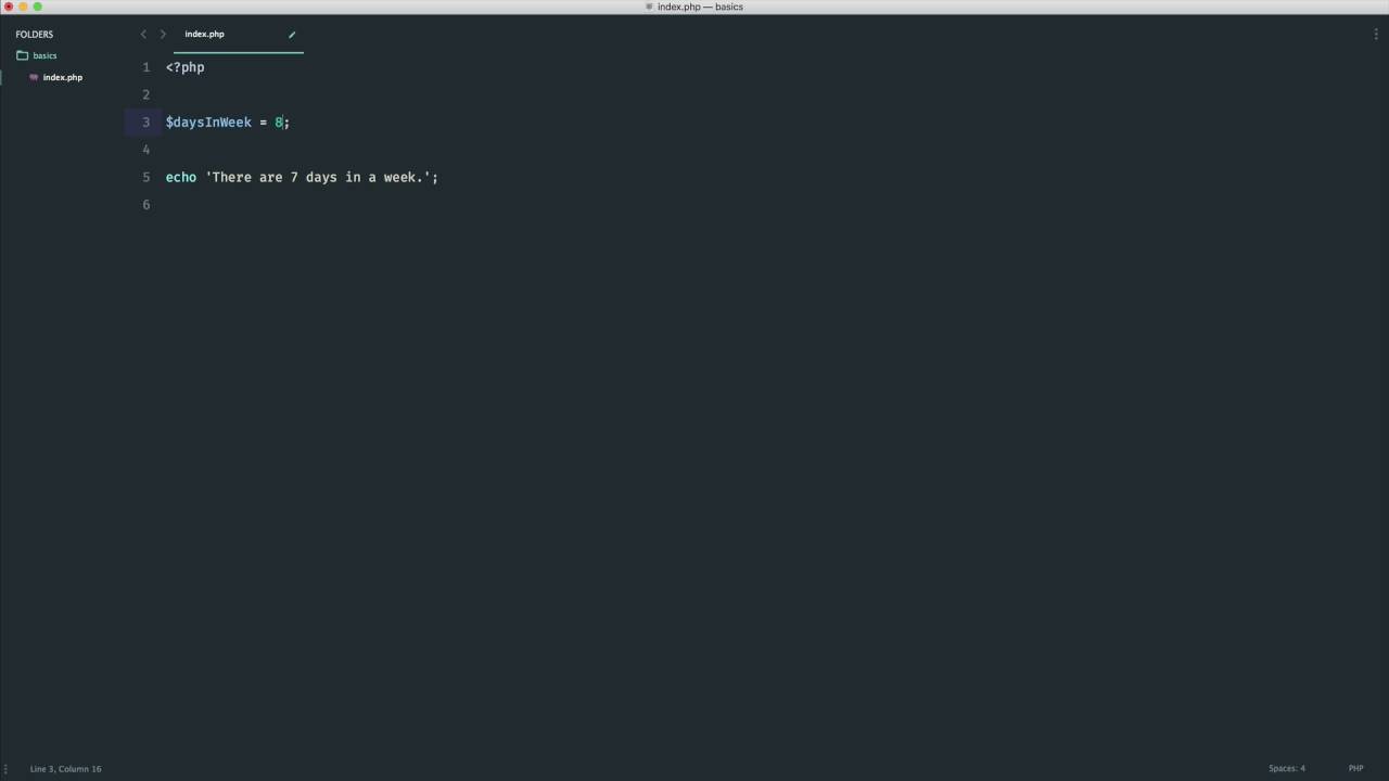 PHP Basics: Variables (6/35)