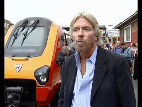 Sir Richard Branson launches Europe's first environmentally friendly train