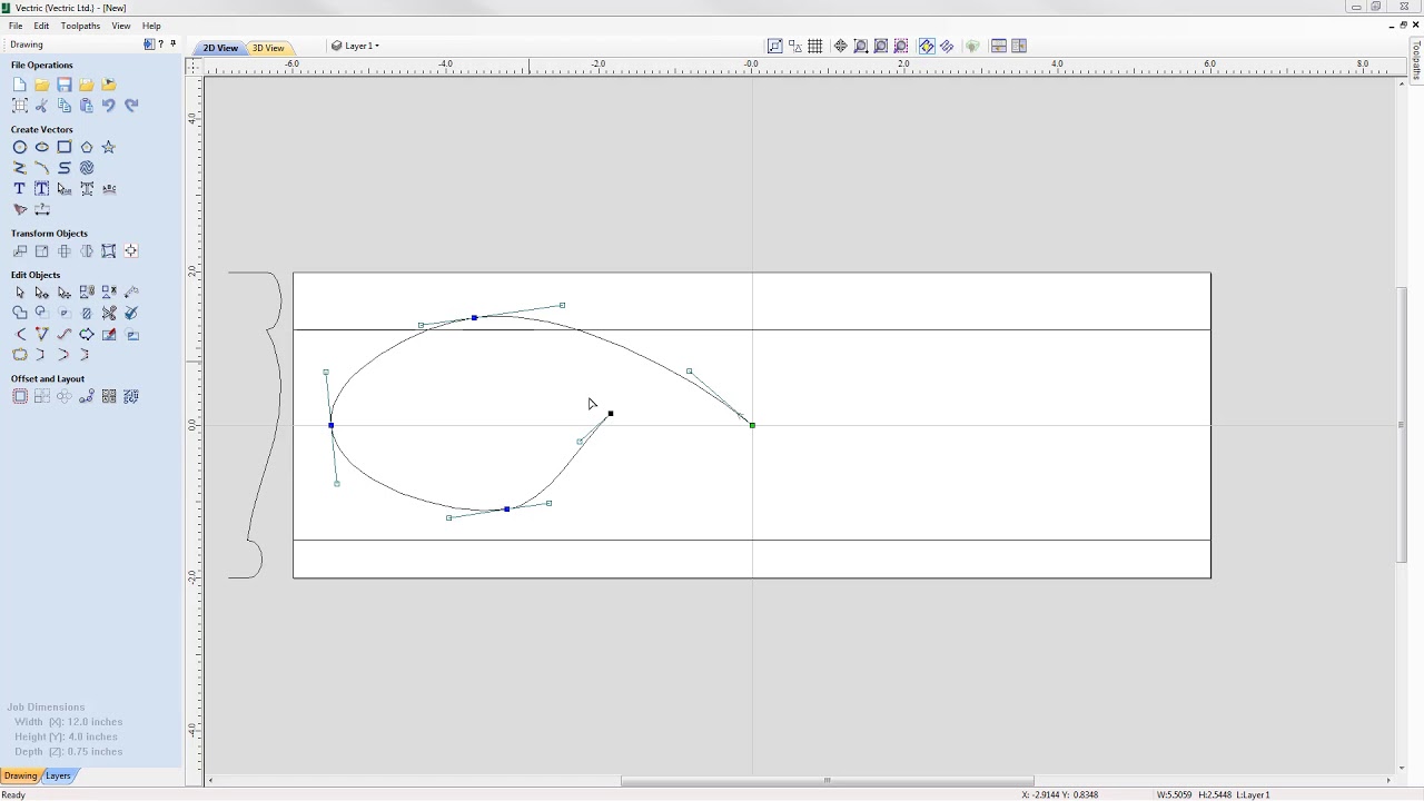 Vectric V10 Tutorials | Vector Drawing | Lily Leaf Molding