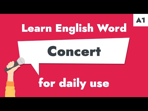 #098 – "Concert" | Learn A1 English Noun – Describe leisure activities simply.