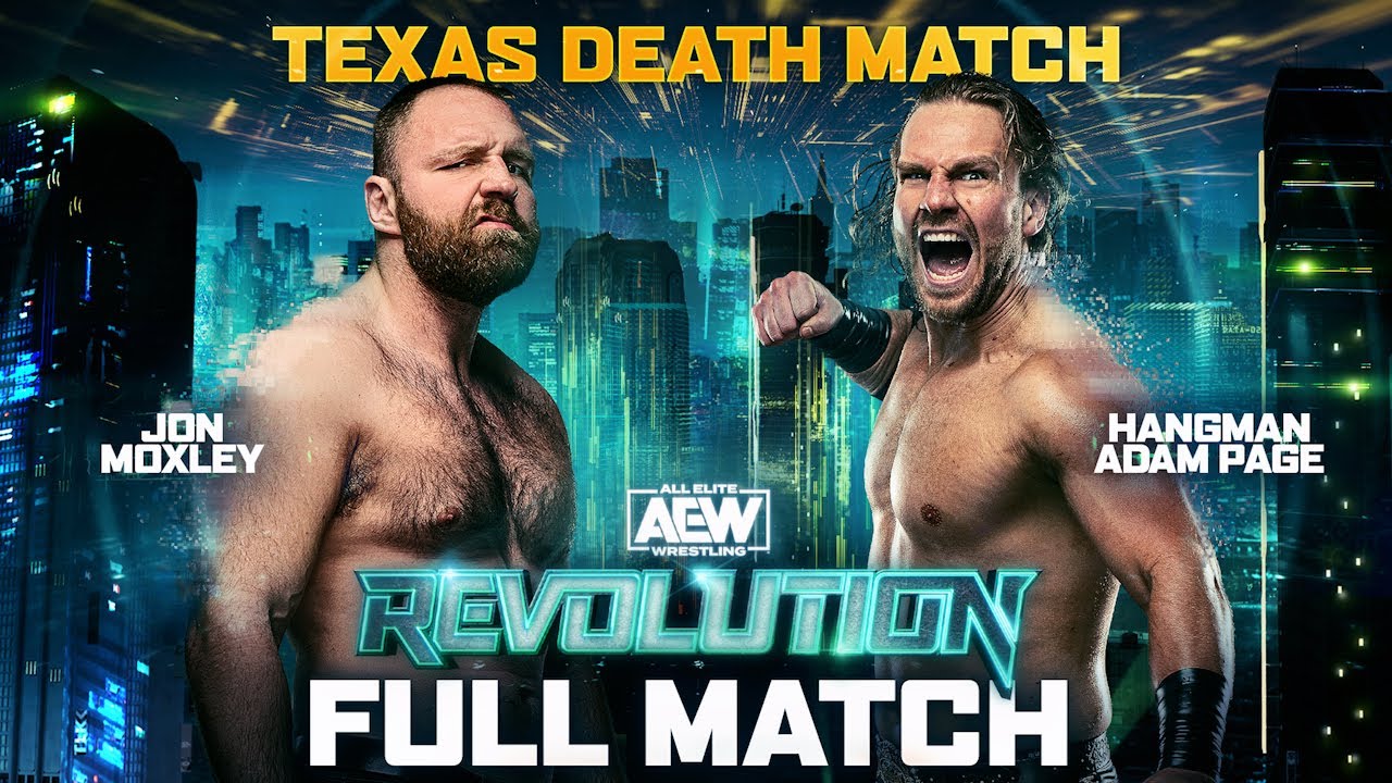 FULL MATCH: Jon Moxley vs Hangman Adam Page – Texas Death Match | AEW Revolution 2023