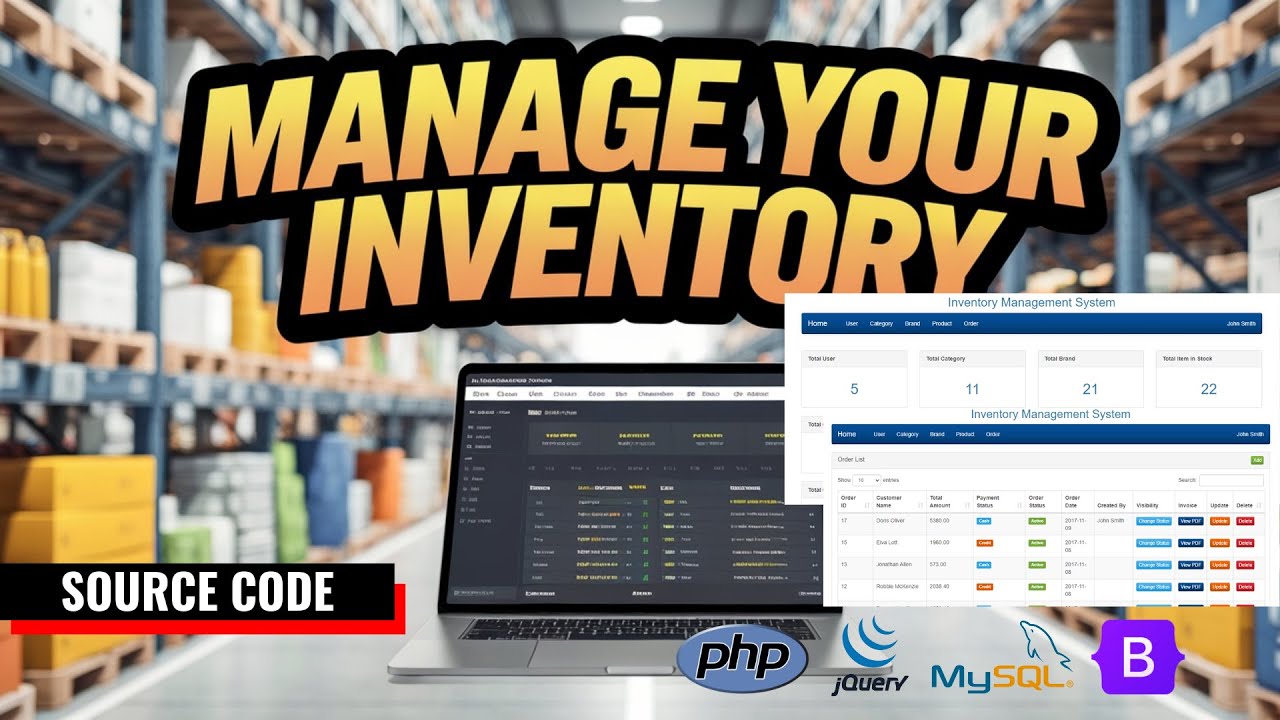 Simple Inventory Management System using PHP, MySQL & Ajax | Free Source Code Download