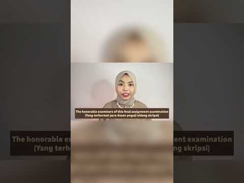 Opening Sidang Skripsi Pakai Bahasa Inggris? #skripsi #sidangskripsi