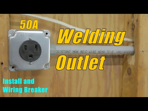 50A Welding Outlet and Breaker Install