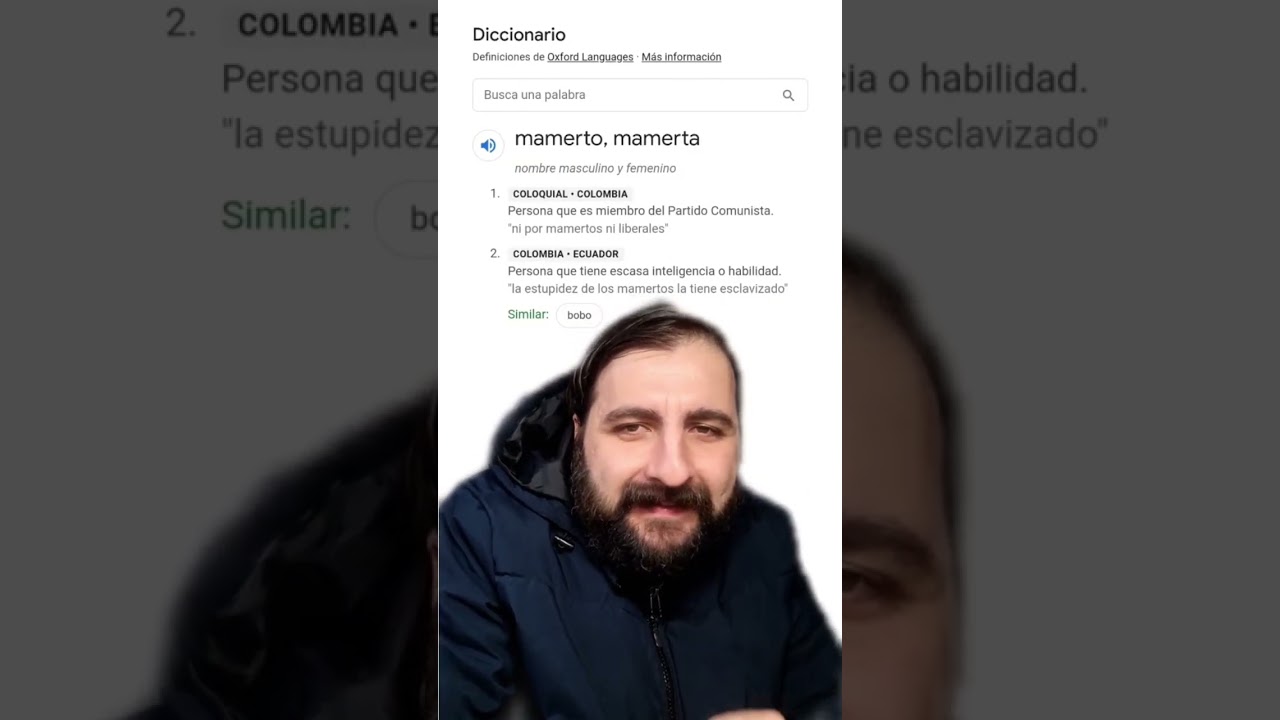 ¡Bobo y boba entre las palabras similares a mamerto o mamerta!