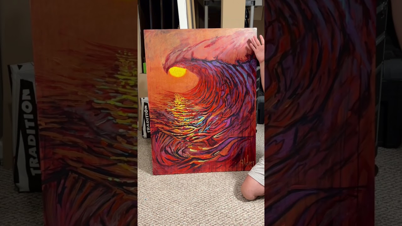 Finding the perfect #surf #art for your beach home.  Canvas limited print of ocean waves.